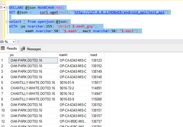  DATABASE H ng D n S D ng CURL Rest Api Json Trong Sql Server